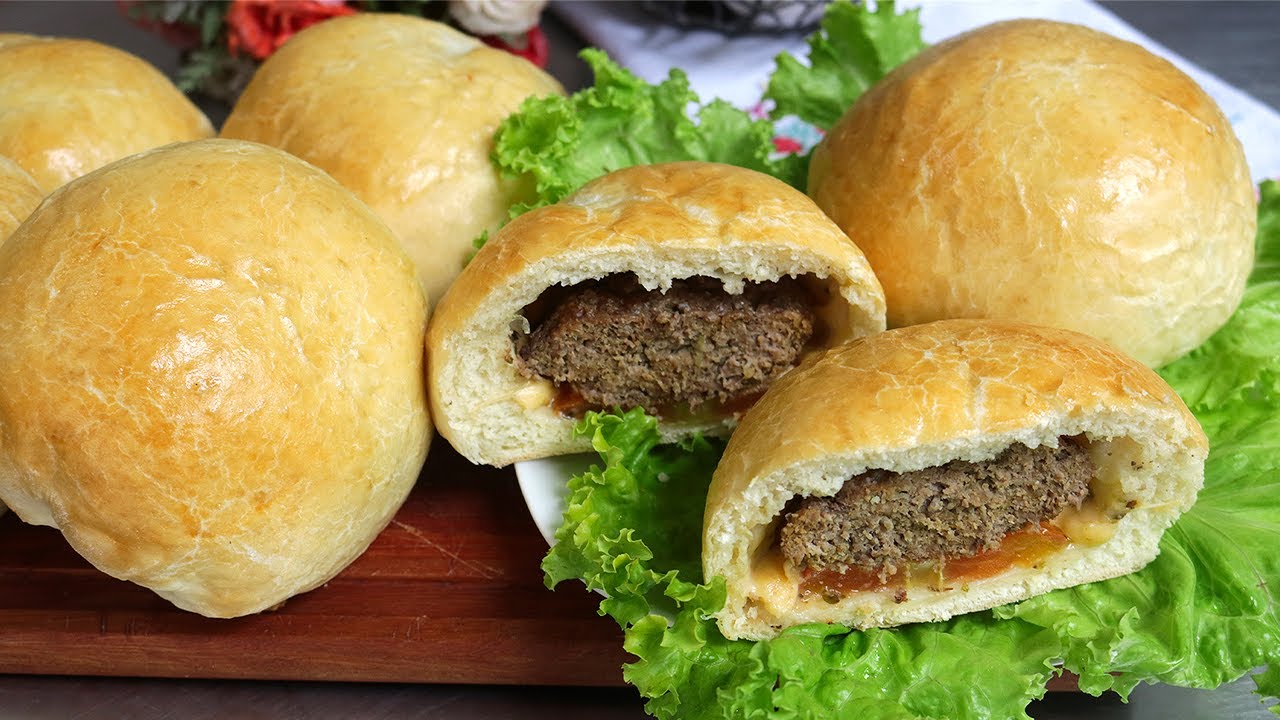 Receita Incrível De SALGADO HAMBURGÃO DE FORNO - Bateu Ta Pronto